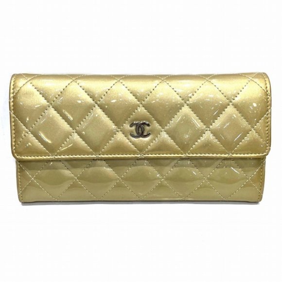 CHANEL | Accessories | Chanel Matelasse Coco Mark Enamel Gold Long ...